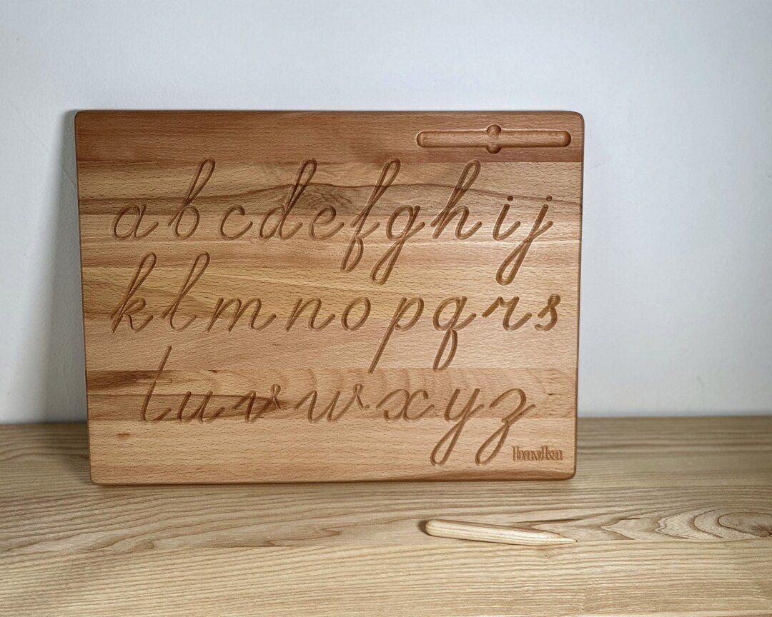 Montessori Letter Board, Alphabet Tracing Board, Wood Alphabet Letters ...