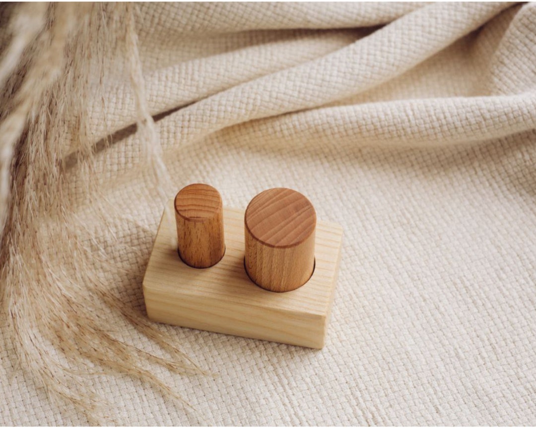 Montessori Thick & Thin Cylinders | Baby Puzzle Toy | Palmar Grasp ...