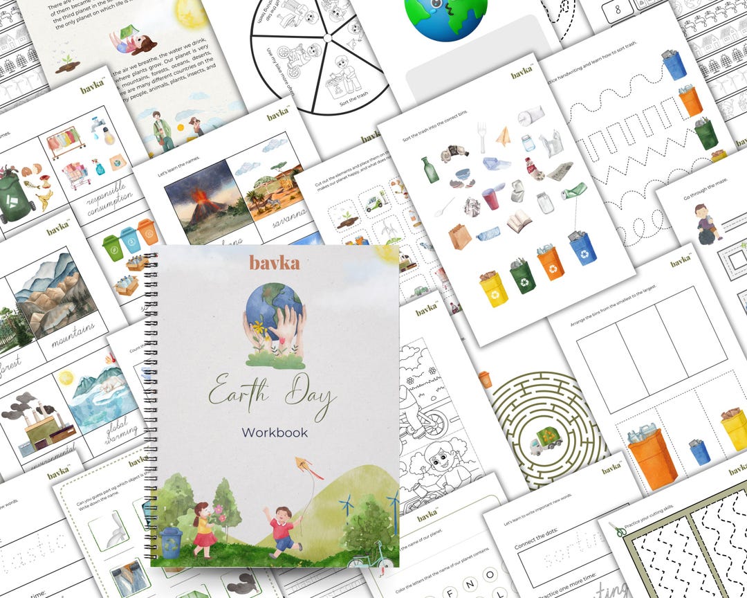Earth Day Activities Workbook | Eco Learning for Kids | Montessori ...
