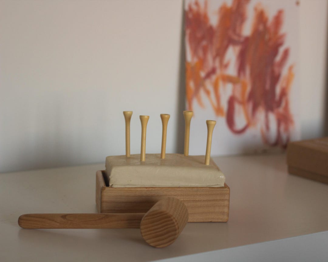 Montessori Hammer & Nails Game | Pounding Toy | Coordination Skill ...