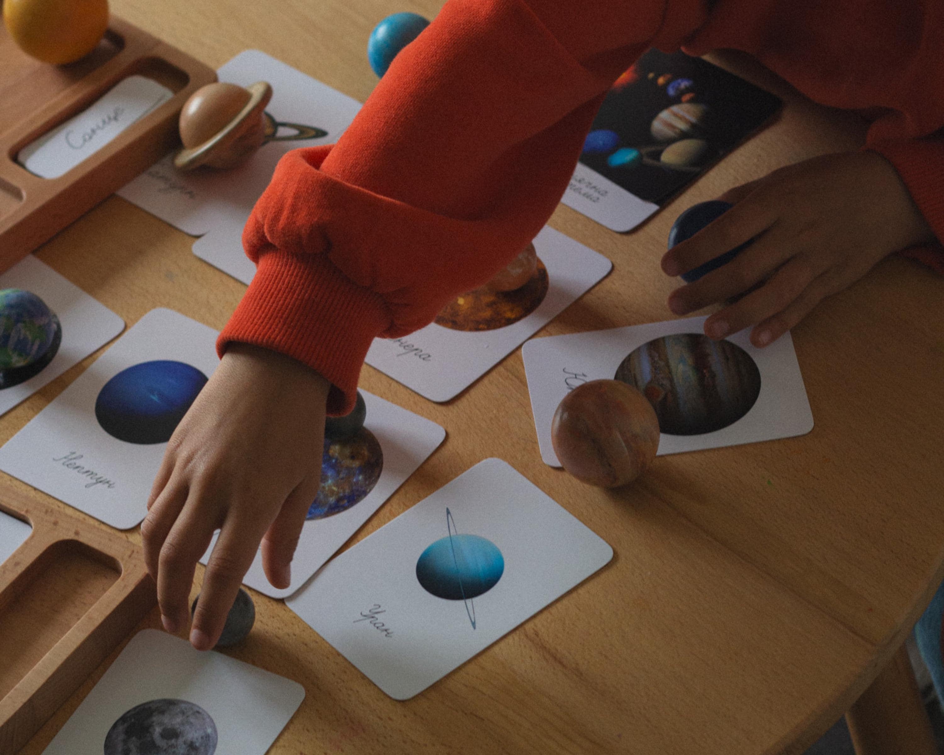 Montessori Solar System Set | Wooden Planets & Cards | Space Learning ...