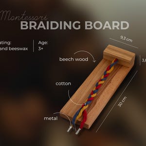 Montessori Braiding Board | Practical Life Toy | Weaving Activity ...