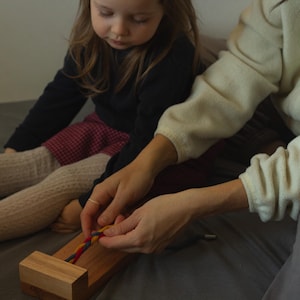 Montessori Braiding Board | Practical Life Toy | Weaving Activity ...
