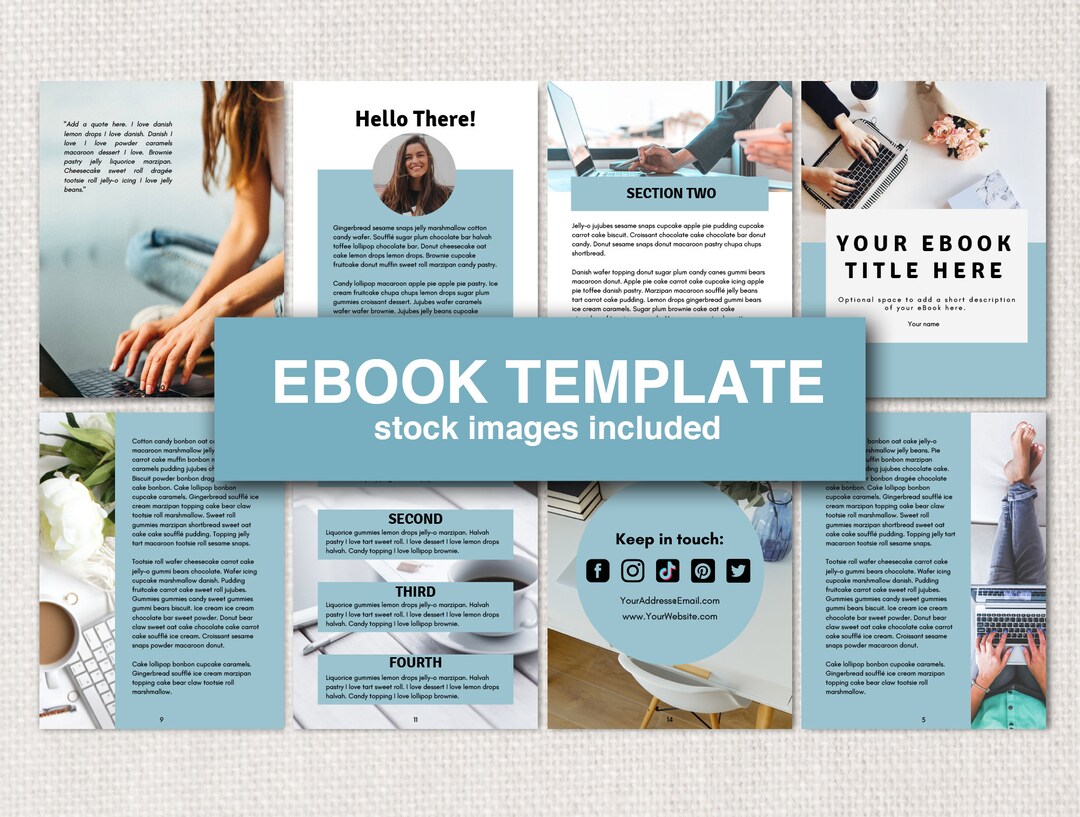 Ebook Template Business, Ebook Template Blue, Lead Magnet Template ...