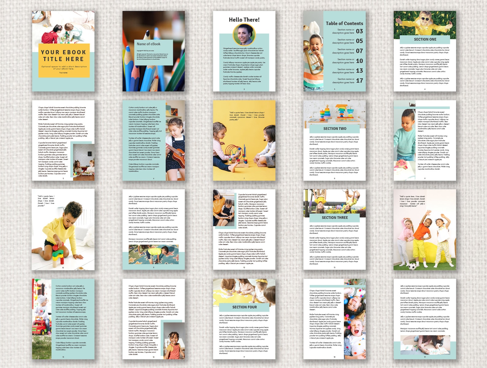 Ebook Template Parenting, Ebook Template Canva, Canva Ebook Template ...