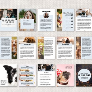 Dog Ebook Template, Pet Ebooks, Canva Ebook Template, Dog Trainer ...