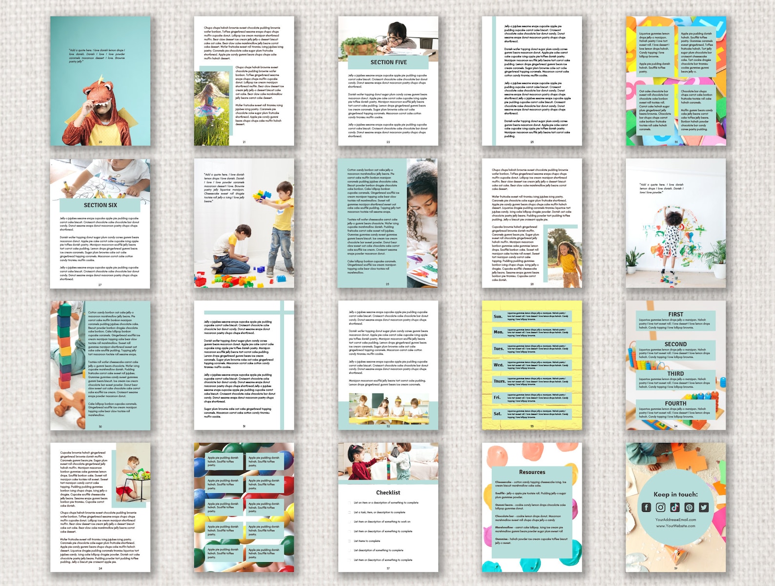 Ebook Template Parenting, Ebook Template Canva, Canva Ebook Template ...