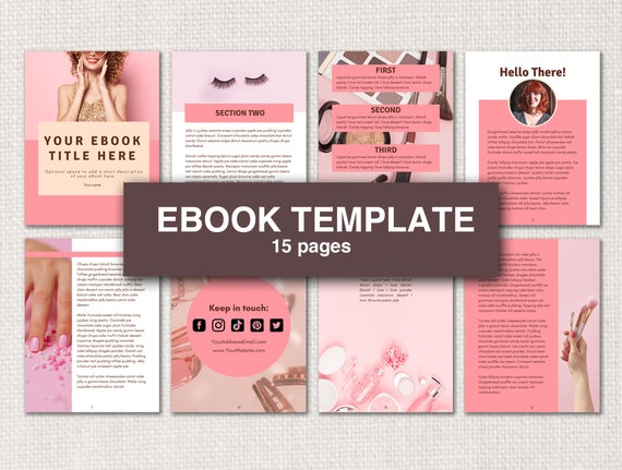 Beauty Ebook Template Ebook Template Beauty Ebook Template - Etsy