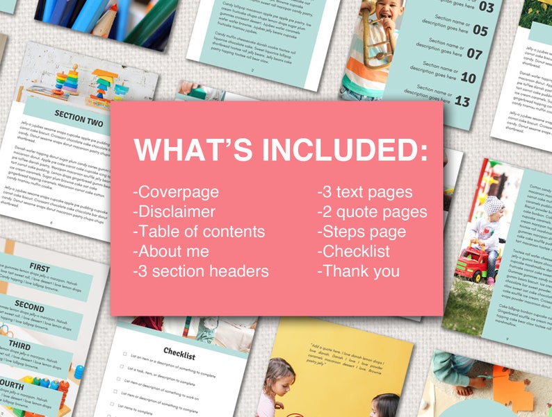 Ebook Template Parenting, Kids Ebook Template Canva, Canva Ebook ...