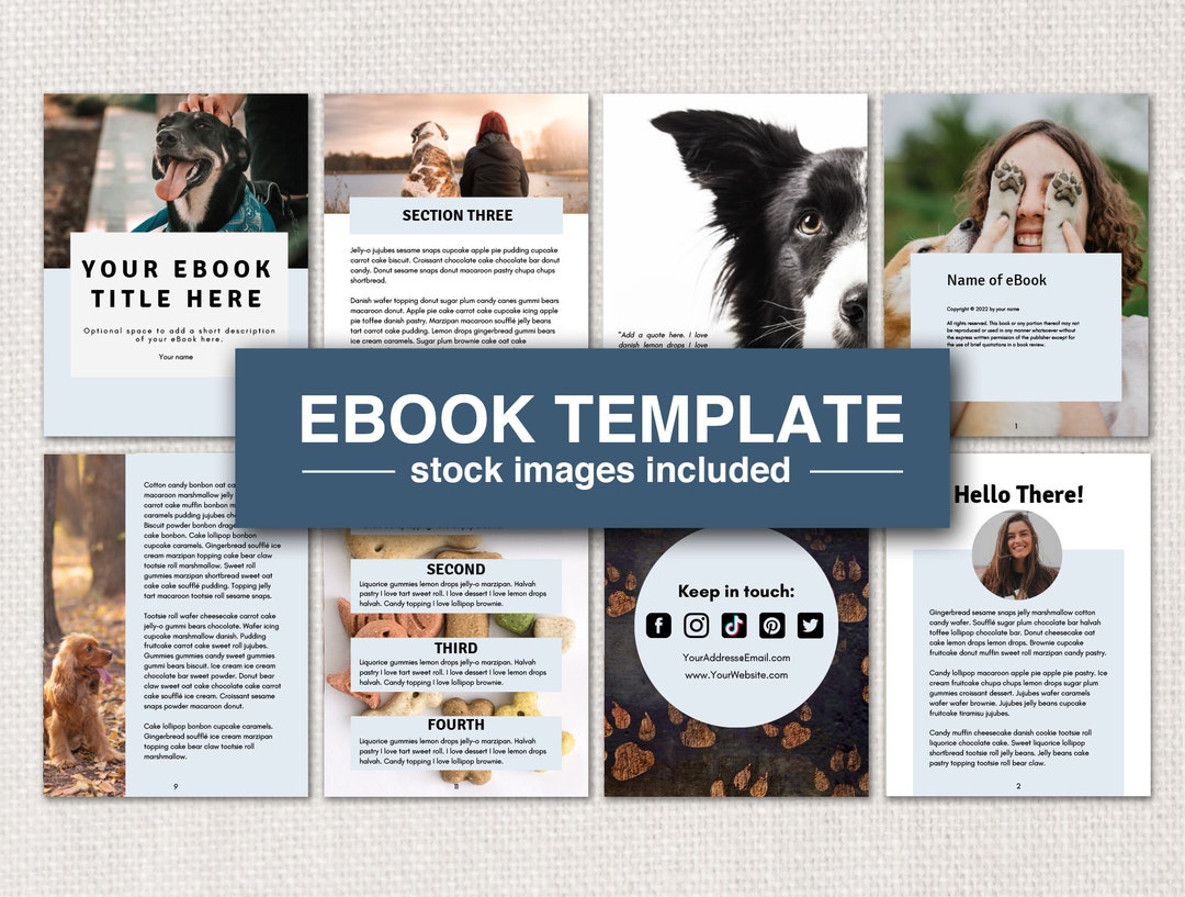 Dog Ebook Template, Pet Ebooks, Canva Ebook Template, Dog Trainer ...