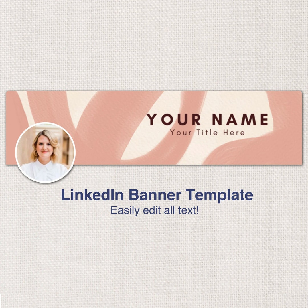 Pink Linkedin Banner Template, Business Profile Banner, Social Media ...