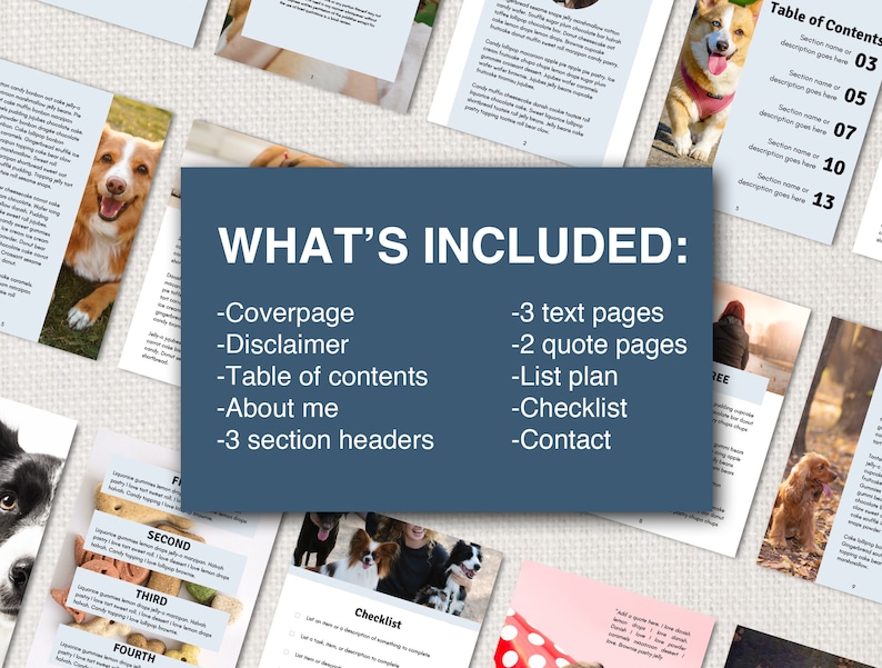 Dog Ebook Template, Pet Ebooks, Canva Ebook Template, Dog Trainer ...