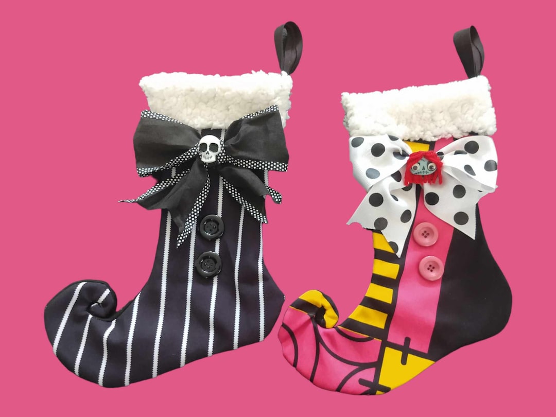 Jack Skellington and Sally Christmas Stocking - Etsy
