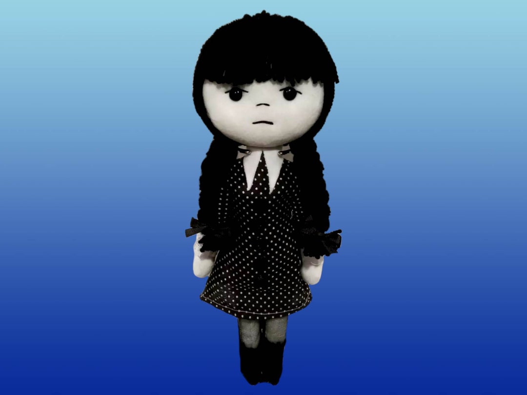 Merlina Addams Doll (wednesday Addams) Plush Doll - Etsy