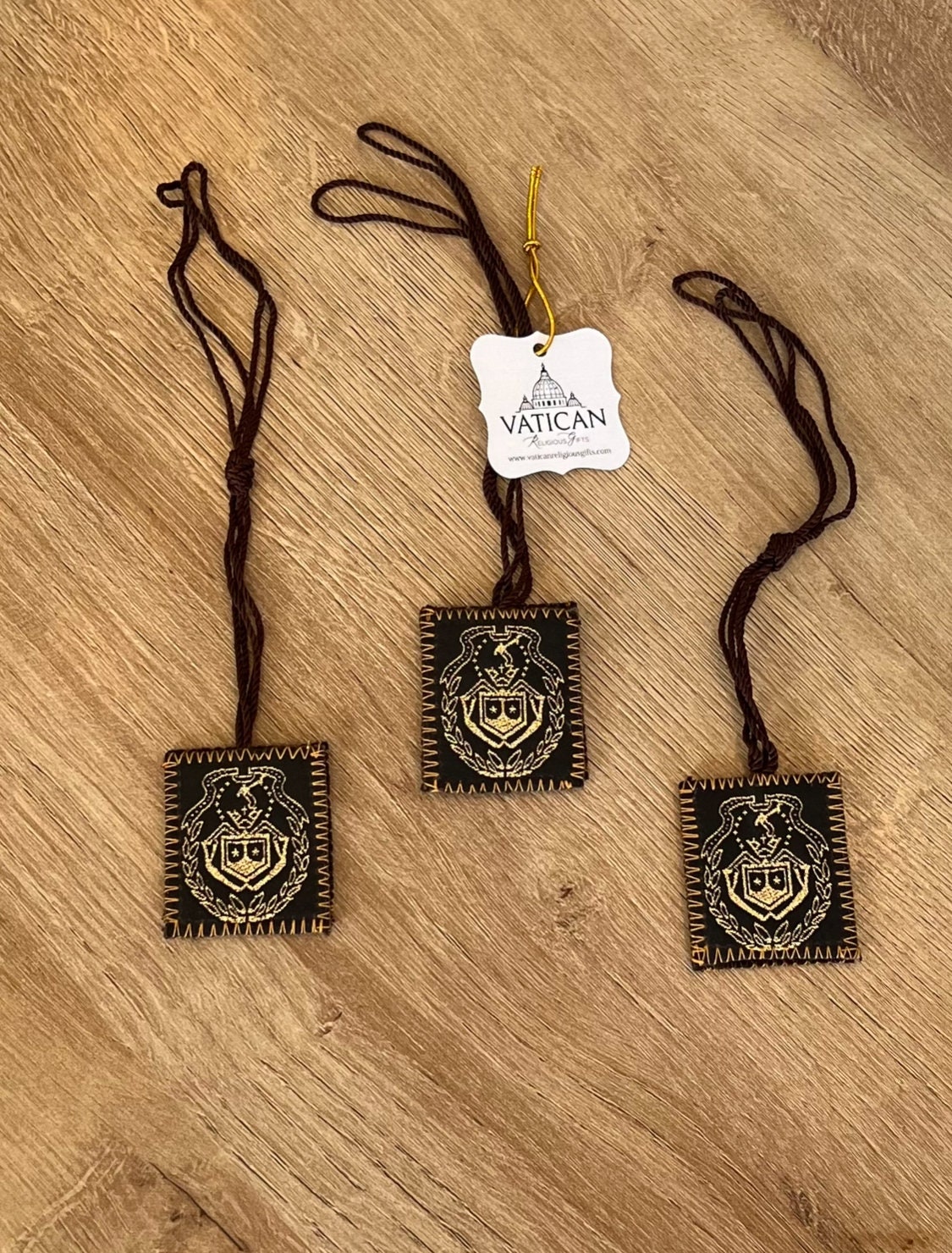 Mt Carmel Brown Scapular Catholic Devotional Necklace for Protection Mt ...