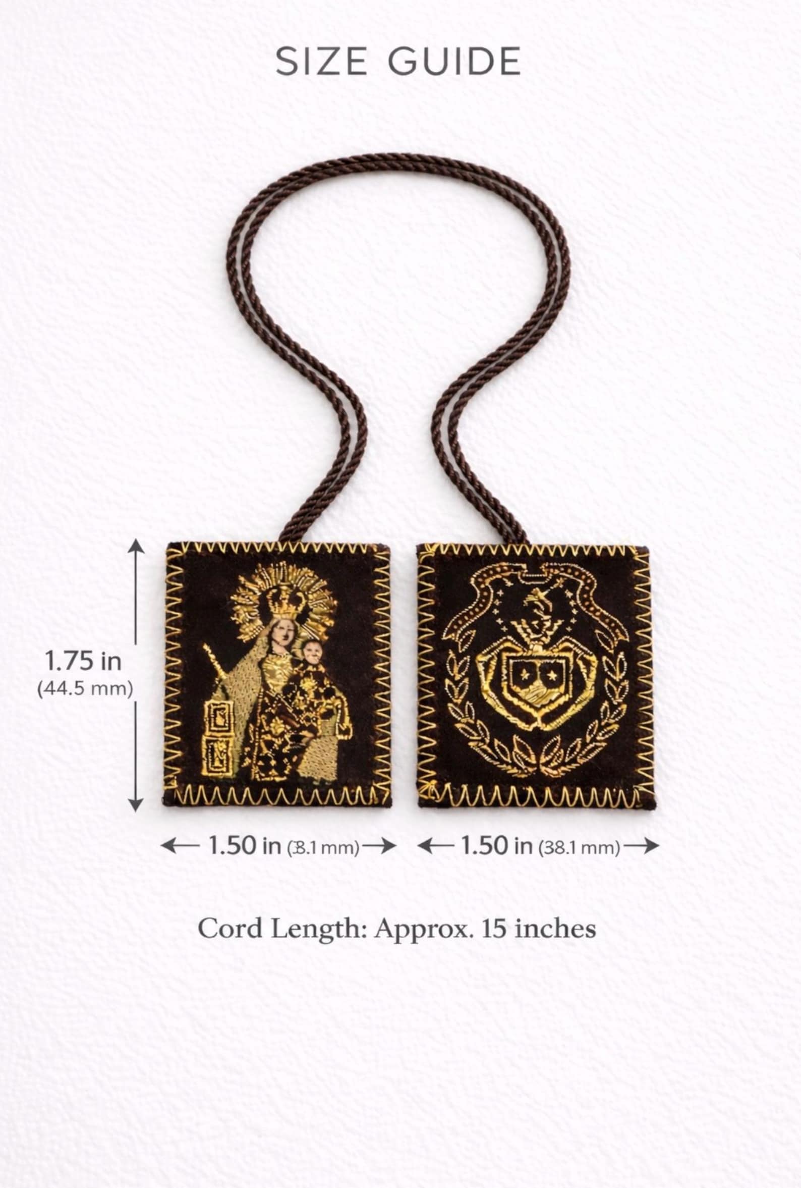 Mt Carmel Brown Scapular Catholic Protection Sacramental Traditional ...