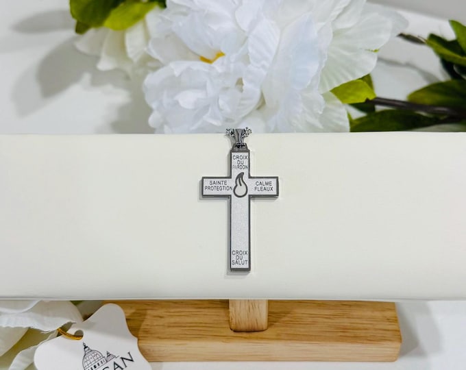 Marie Julie Jahenny Cross of Forgiveness With White Flame 316L ...
