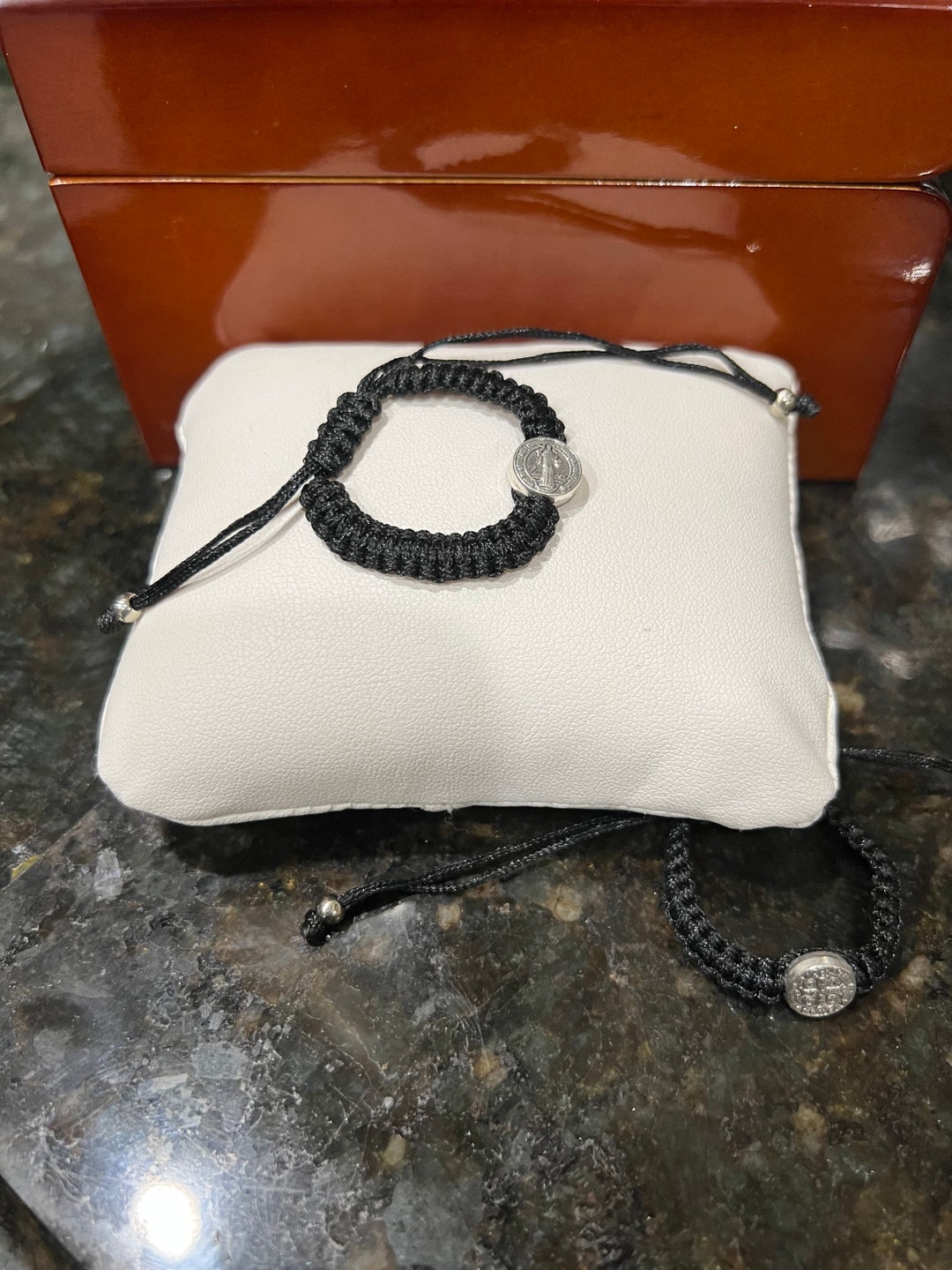 St. Benedict Premature New Born Baby Protection Bracelet Black Cord St ...