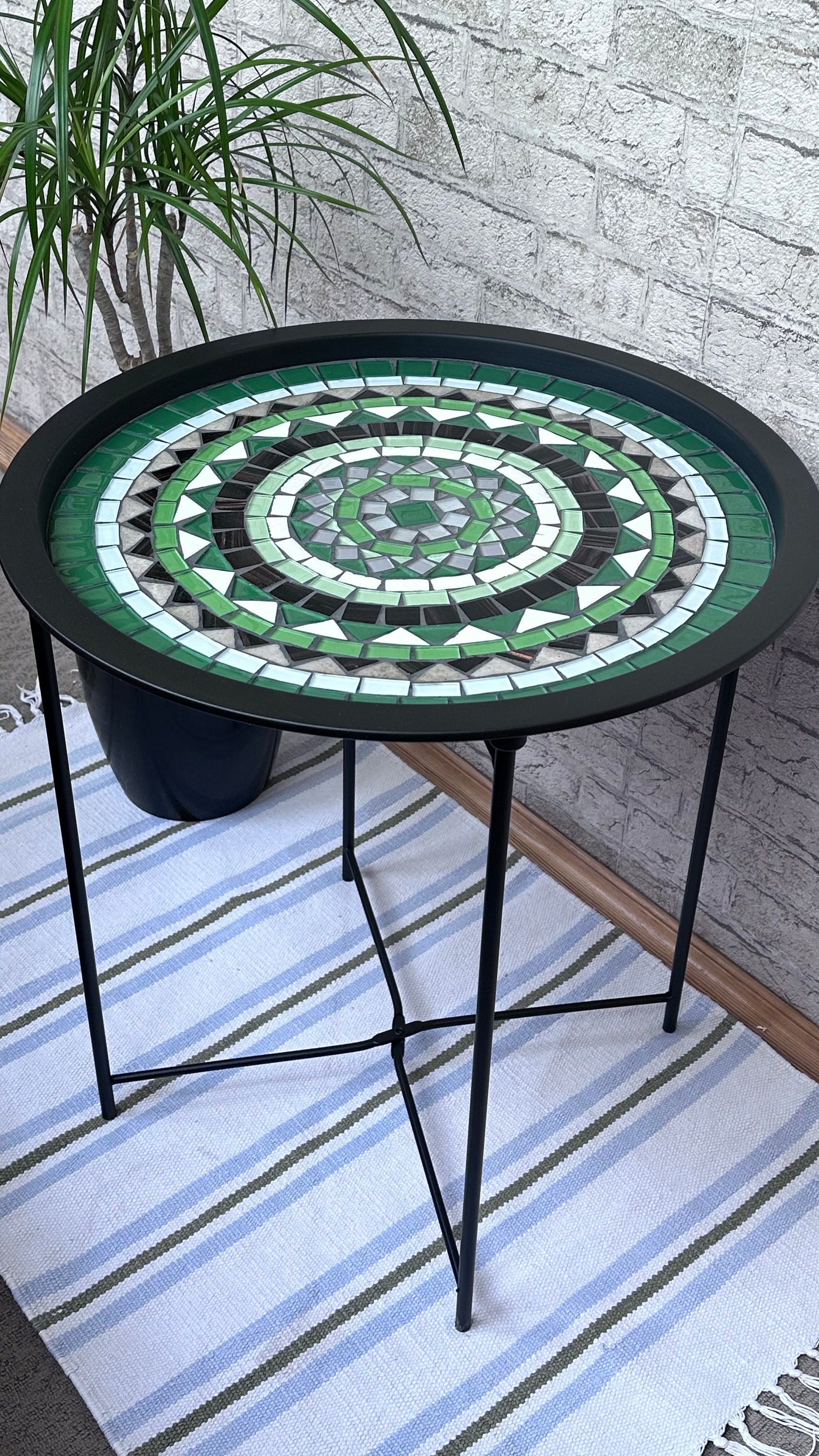 Mosaic Round Coffee/ Bedroom Table, Home Decor, Unique Gift - Etsy