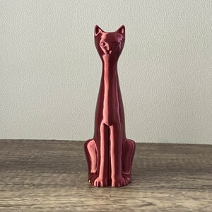 Elegant 3D Printed Long Neck Cat Statue Mid-century Modern Art - Etsy