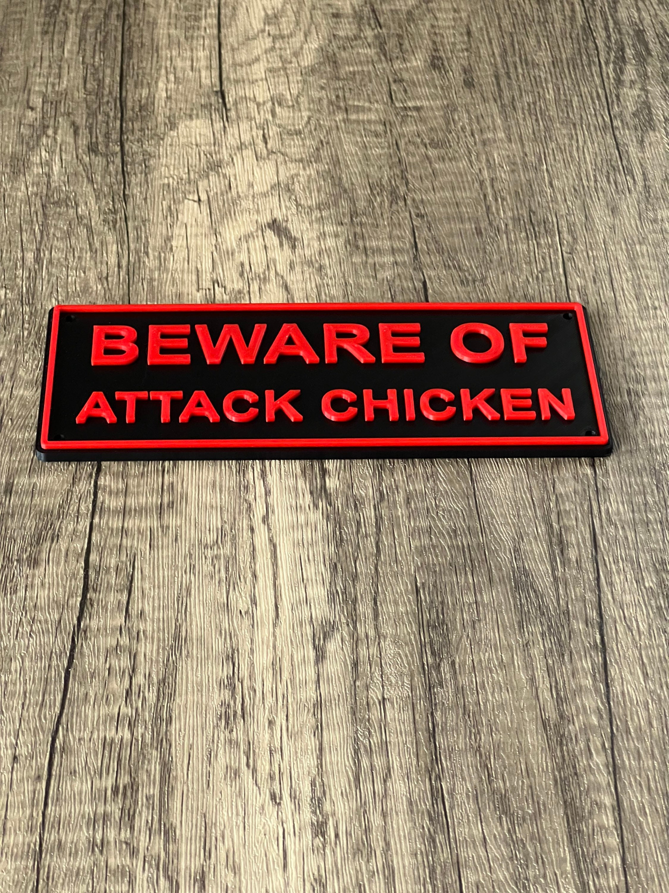 Funny 3D Printed Warning Sign Chicken Coop Keep Out - Etsy