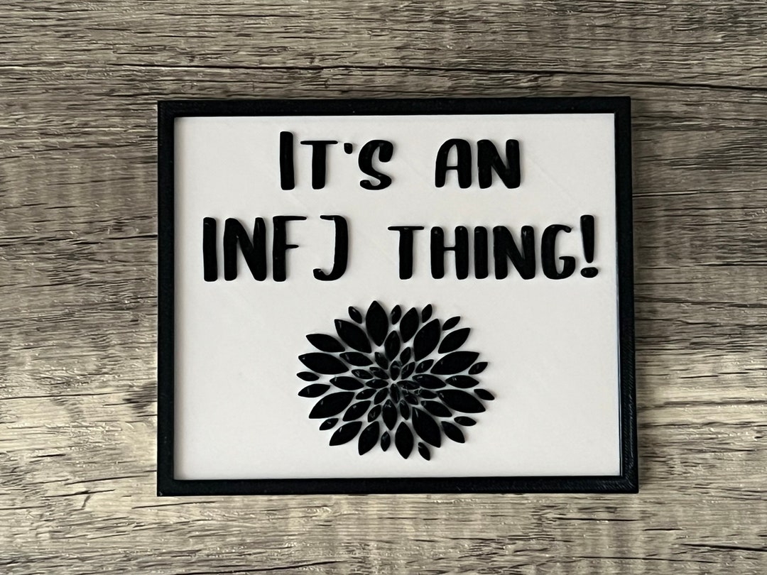 3D Printed INFJ Sign, Personality Types - Etsy