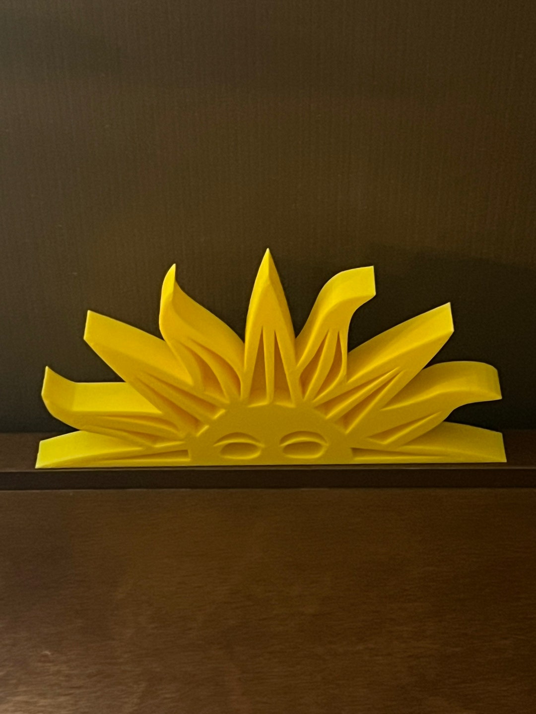 3D Printed Sunshine Statue, Sun and Moon, Bookshelf Decor - Etsy