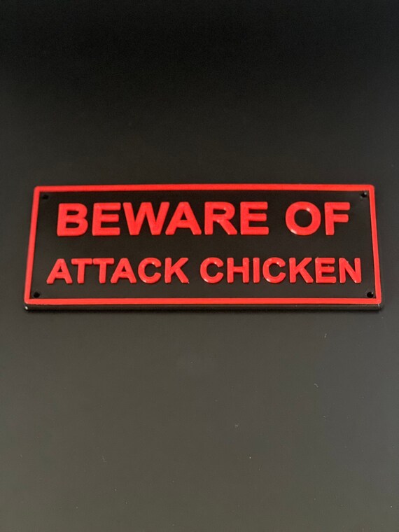 Funny 3D Printed Warning Sign Chicken Coop Keep Out | Etsy