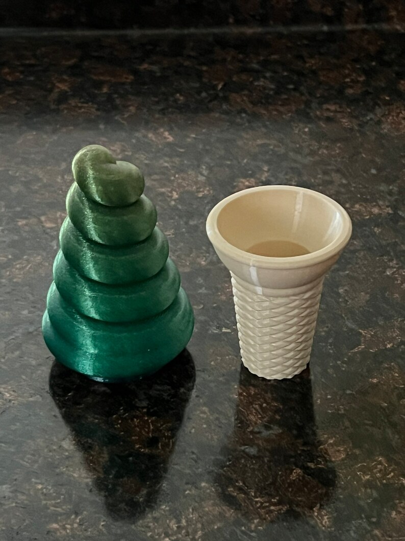 3D Printed Ice Cream Cone Secret Container Rainbow - Etsy