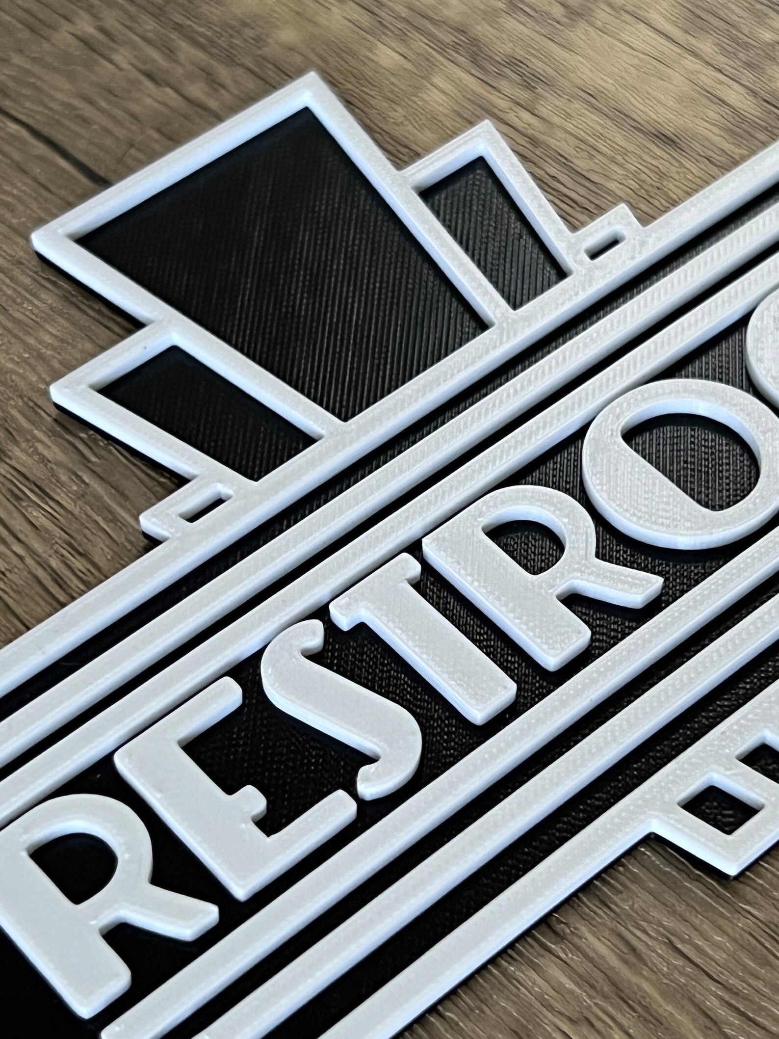 3D Printed Restroom Sign, Art Deco Decor - Etsy