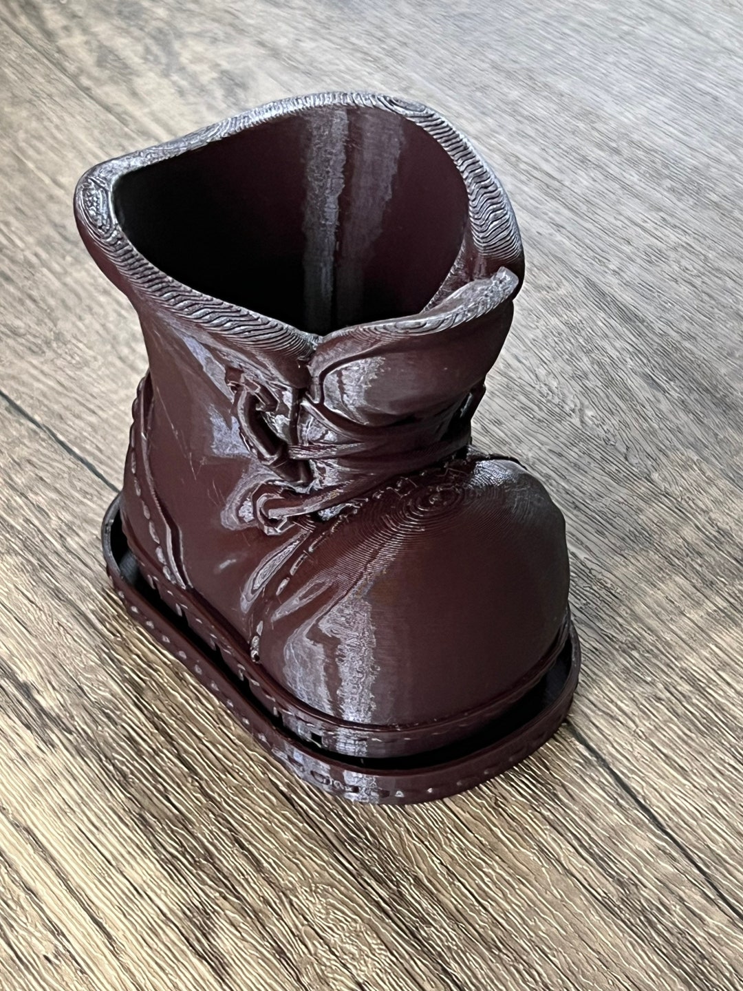 3D Printed Brown Boot Planter, Planter Pot - Etsy