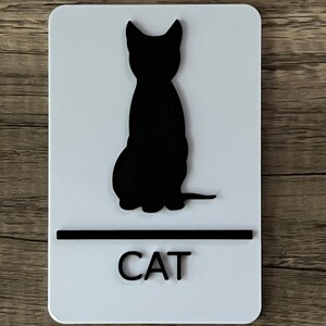3D Printed Litter Box Sign, Restroom Sign for Cats - Etsy