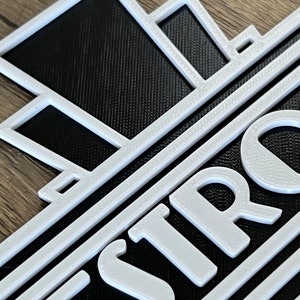 3D Printed Restroom Sign, Art Deco Decor - Etsy