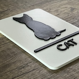 3D Printed Litter Box Sign, Restroom Sign for Cats - Etsy