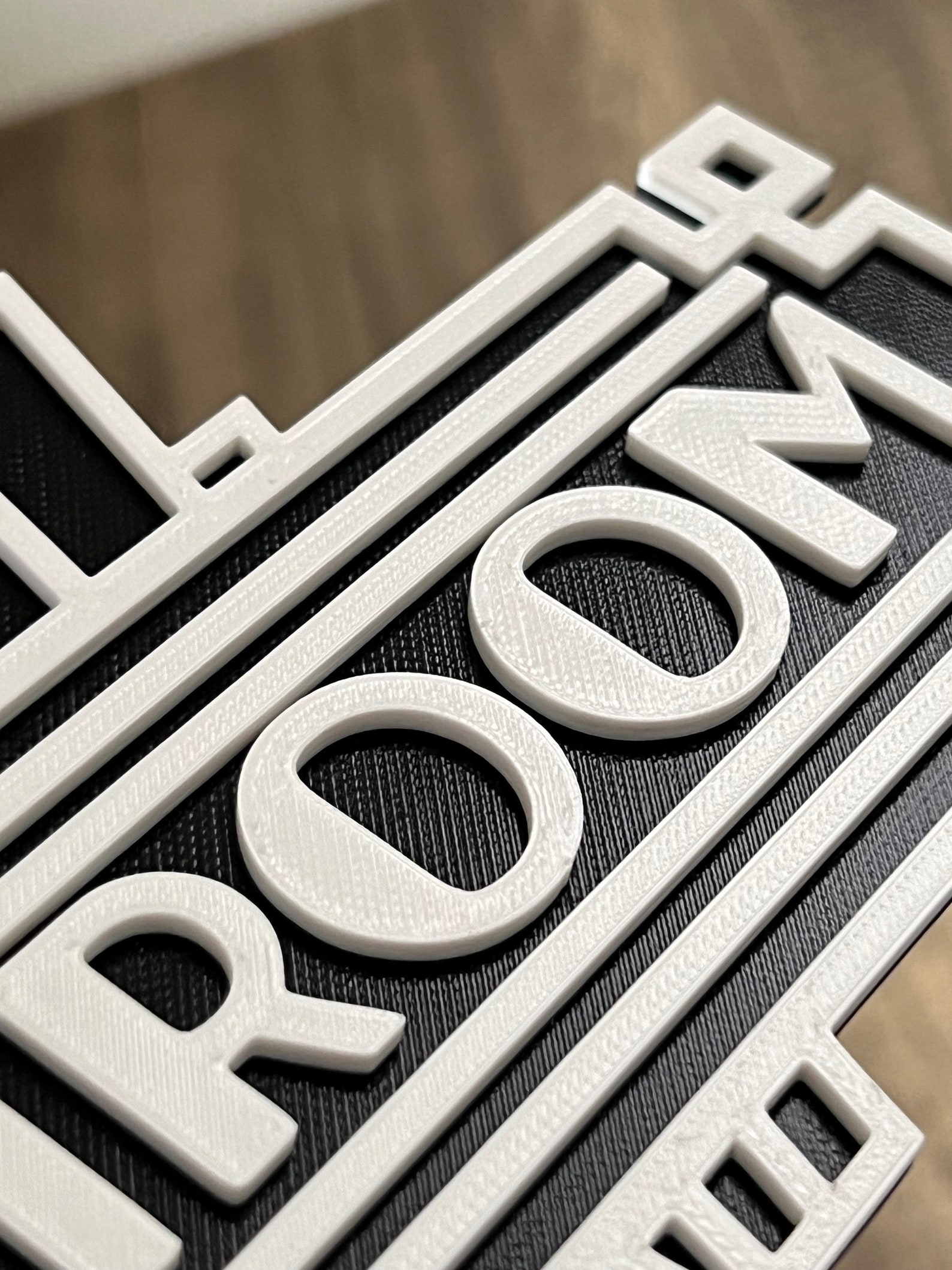 3D Printed Restroom Sign, Art Deco Decor - Etsy