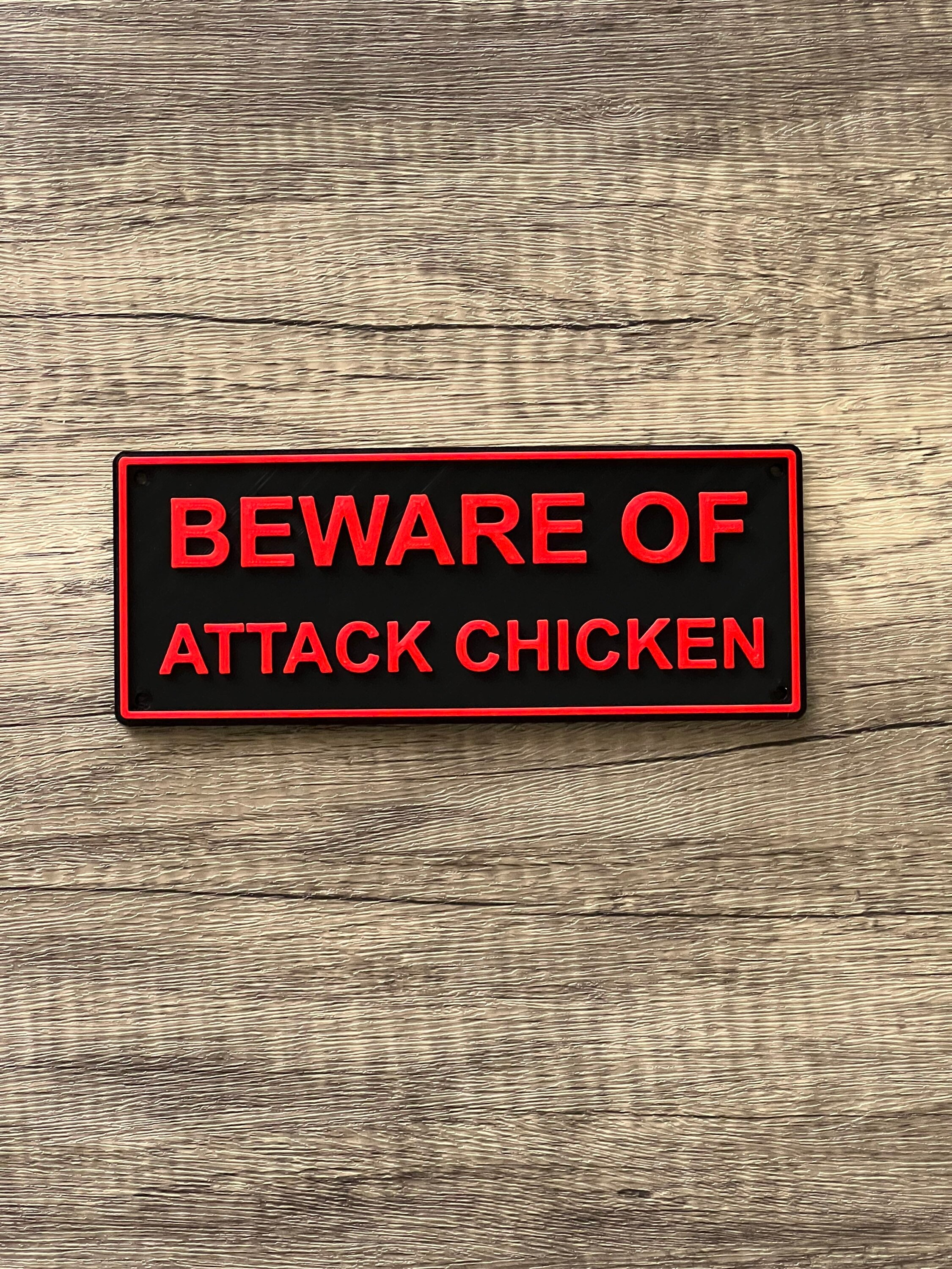 Funny 3D Printed Warning Sign Chicken Coop Keep Out - Etsy