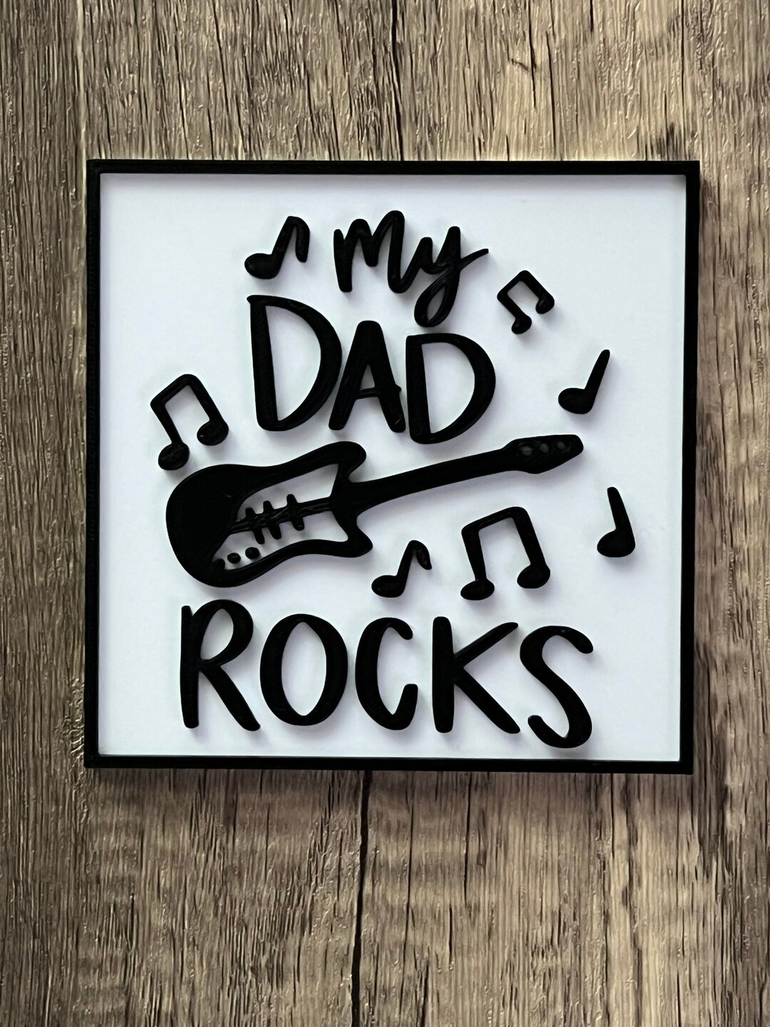 3D Printed My Dad Rocks Sign, Fathers Day, Gift for Dad - Etsy