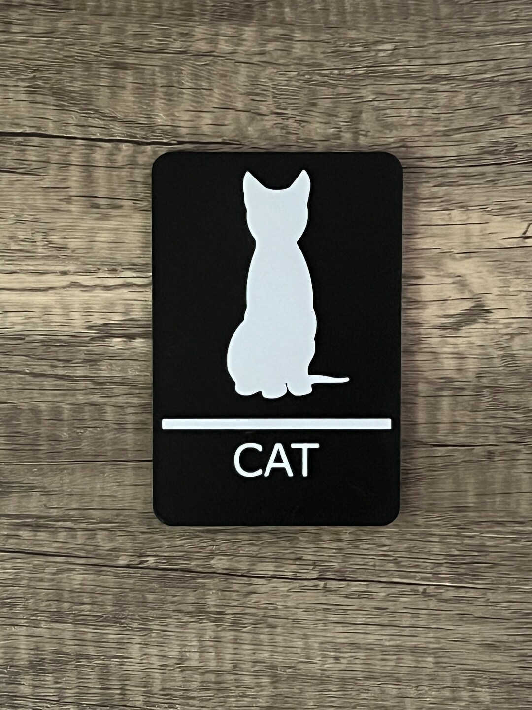 3D Printed Restroom Sign for Cats, Litter Box - Etsy