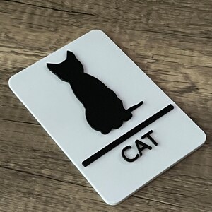 3D Printed Litter Box Sign, Restroom Sign for Cats - Etsy