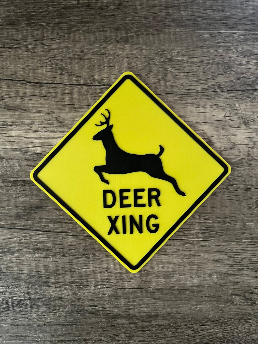 3D Printed Deer Crossing Sign, Rustic Home Decor, Warning Sign - Etsy