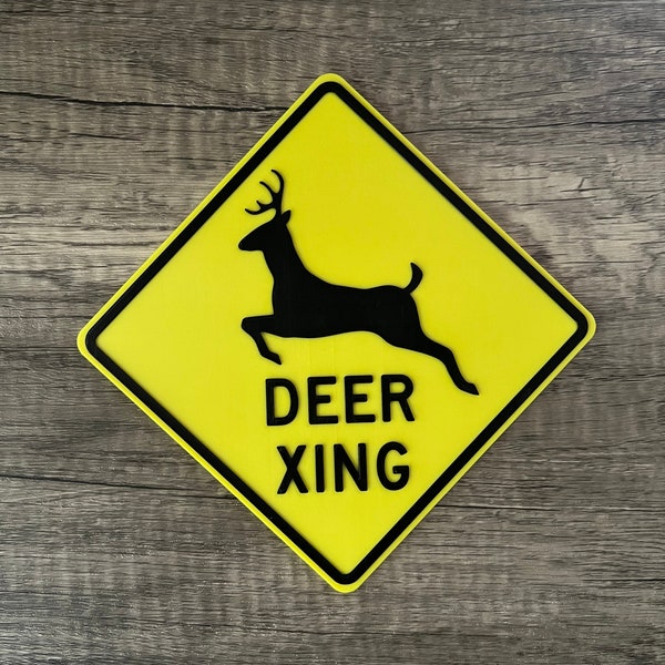 Deer Crossing Sign - Etsy