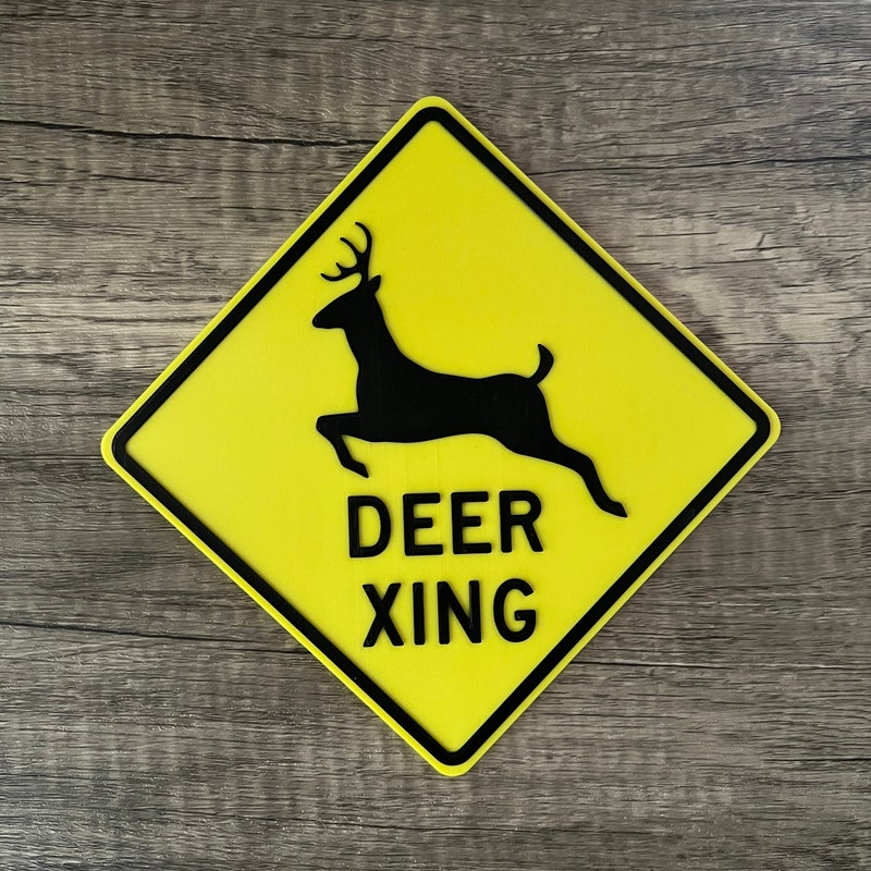 Deer Crossing Sign - Etsy