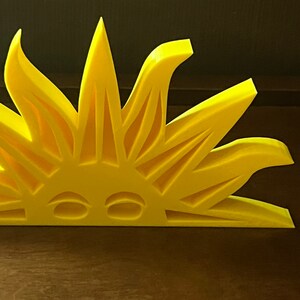 3D Printed Sunshine Statue, Sun and Moon, Bookshelf Decor - Etsy