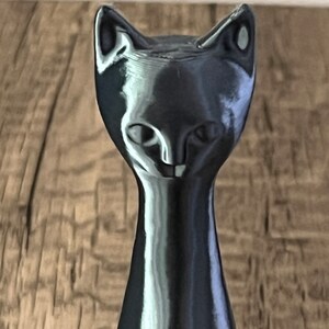 3D Printed Long Neck Cat Statue Mid-century Modern Decor - Etsy