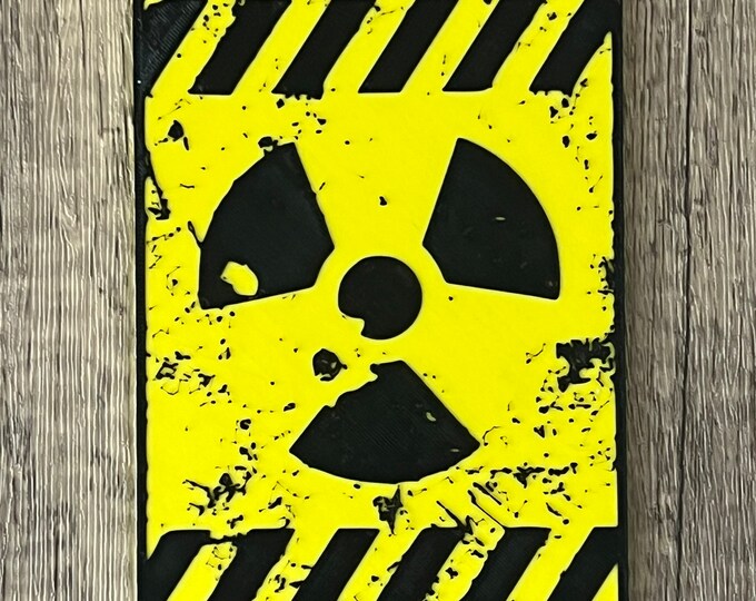 3D Printed Radioactive Warning Sign, Radioactivity, Caution - Etsy