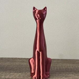 Elegant 3D Printed Long Neck Cat Statue Mid-century Modern Art - Etsy
