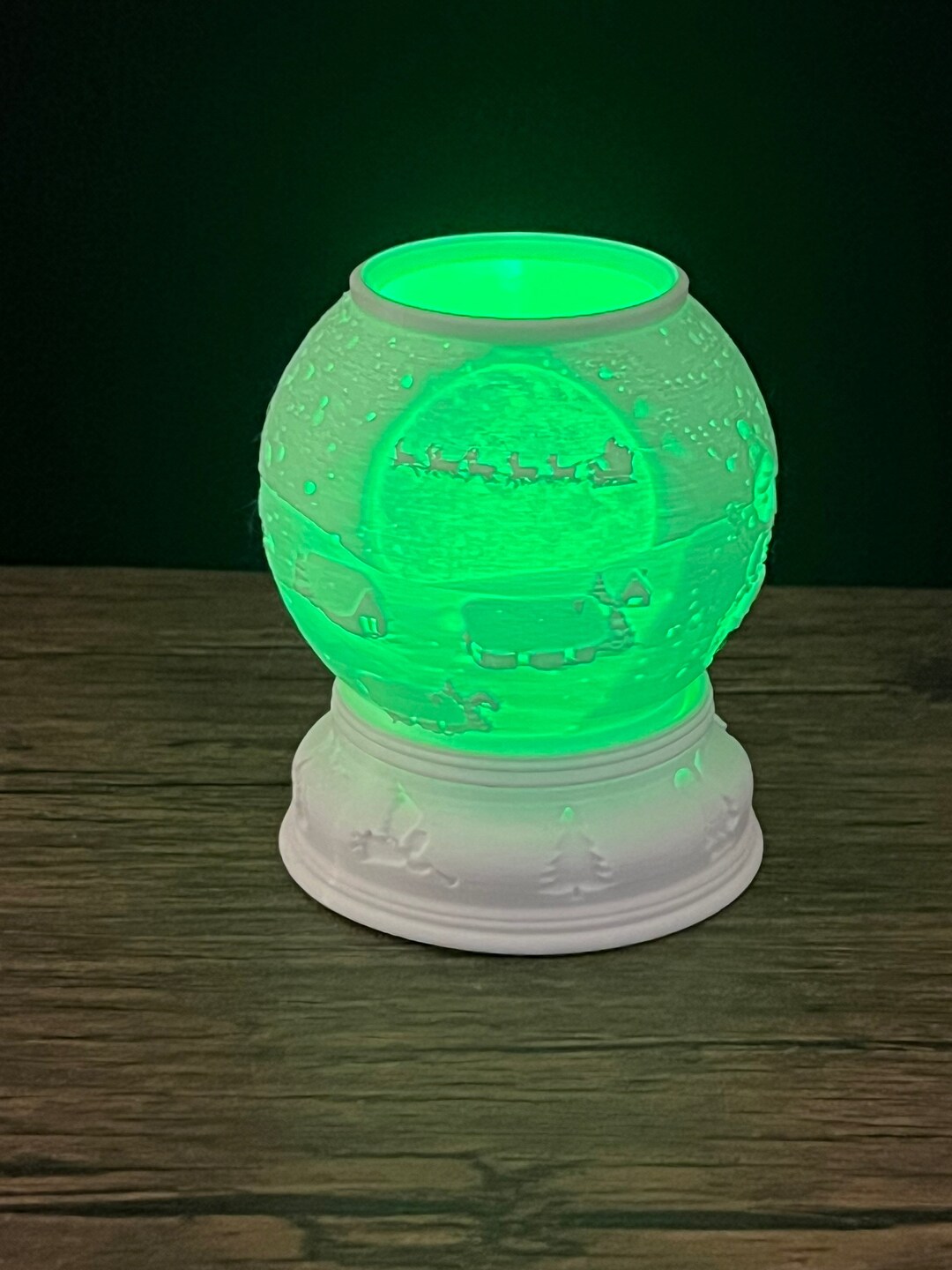 3D Printed Lithophane Snow Globe, Christmas Decoration - Etsy