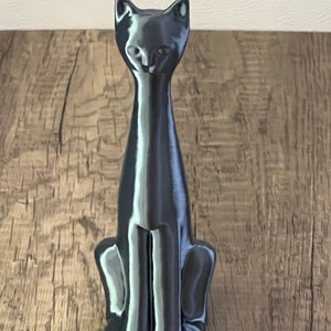 3D Printed Long Neck Cat Statue Mid-century Modern Decor - Etsy