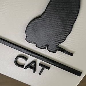 3D Printed Litter Box Sign, Restroom Sign for Cats - Etsy