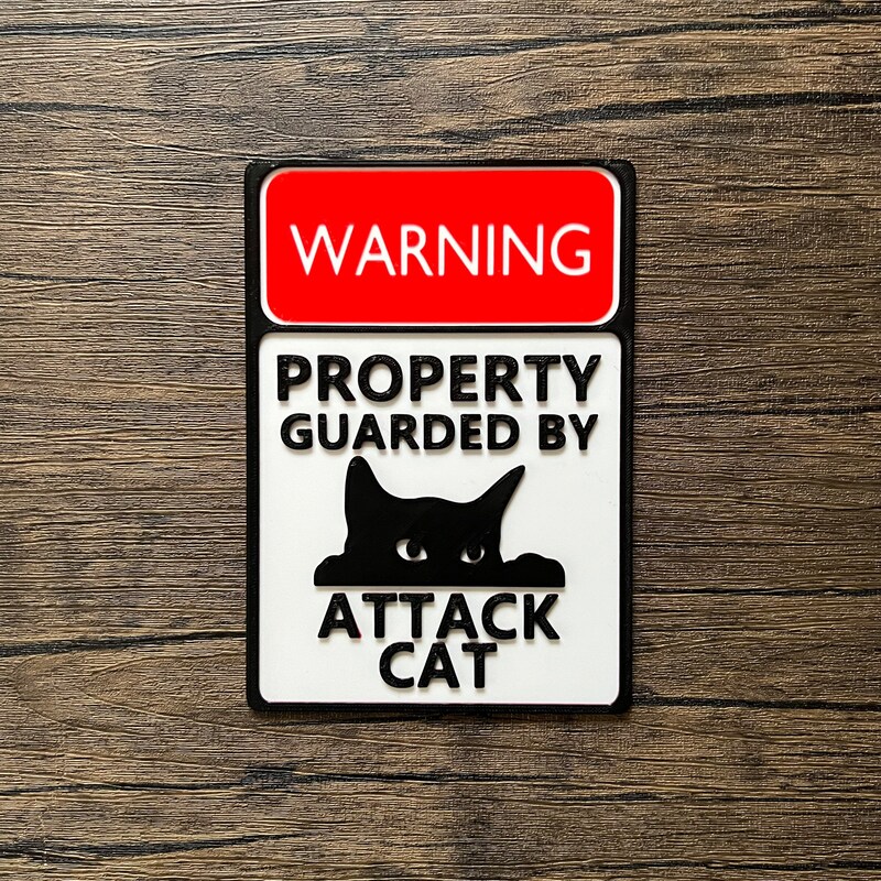 Cat Vomit Warning Sign - Etsy